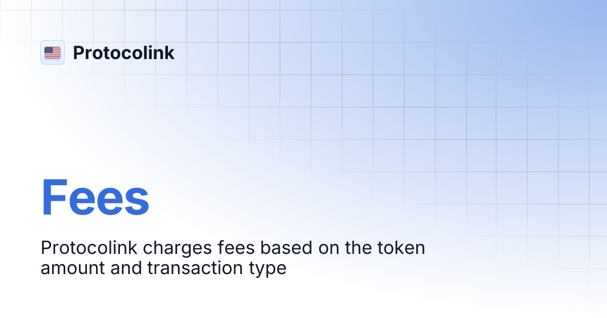 Fees | Protocolink