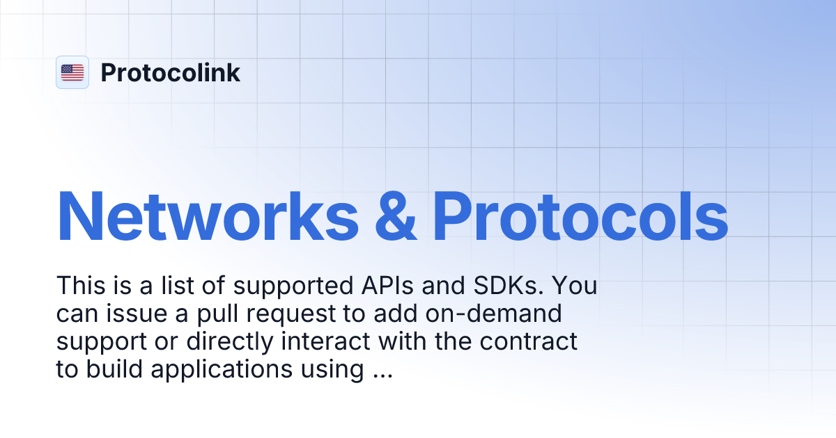 Networks & Protocols | Protocolink